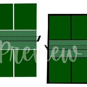 Courts and Nets Pickleball Clip Art PNG Files for Commercial Use ...