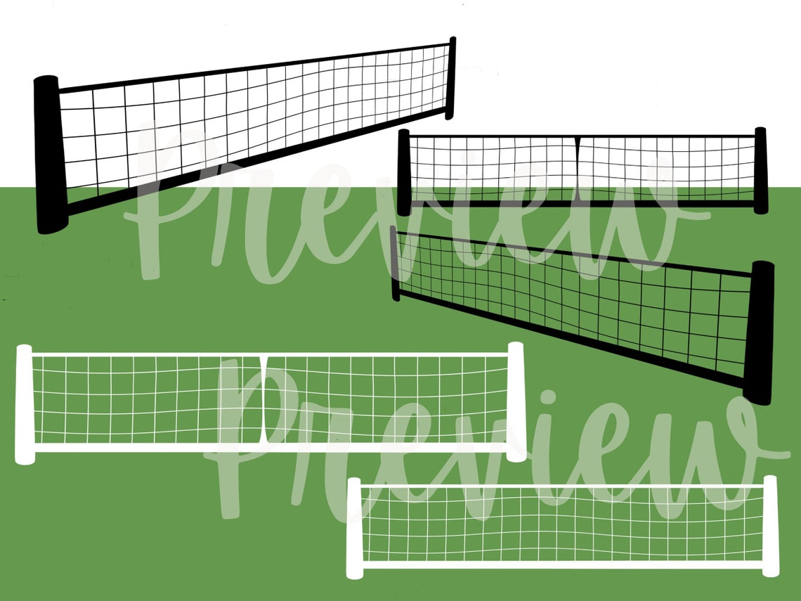 Courts and Nets Pickleball Clip Art PNG Files for Commercial Use ...