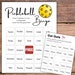 Printable Pickleball Bingo Game With Colorful Pickle Ball Images for a ...