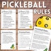 Bundle of Pickleball Rule Poster and Pickleball Scoresheet With ...