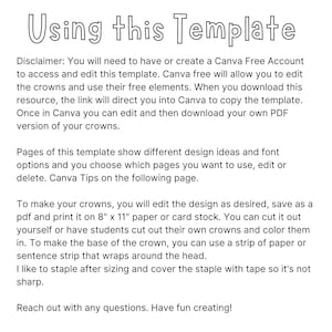 Editable Kids Crowns on Canva for a Kids Birthday Party or Star Student ...