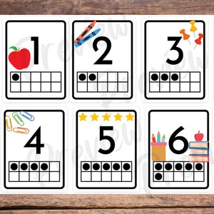 Editable Classroom Number Posters Template With Ten Frames and Counting ...