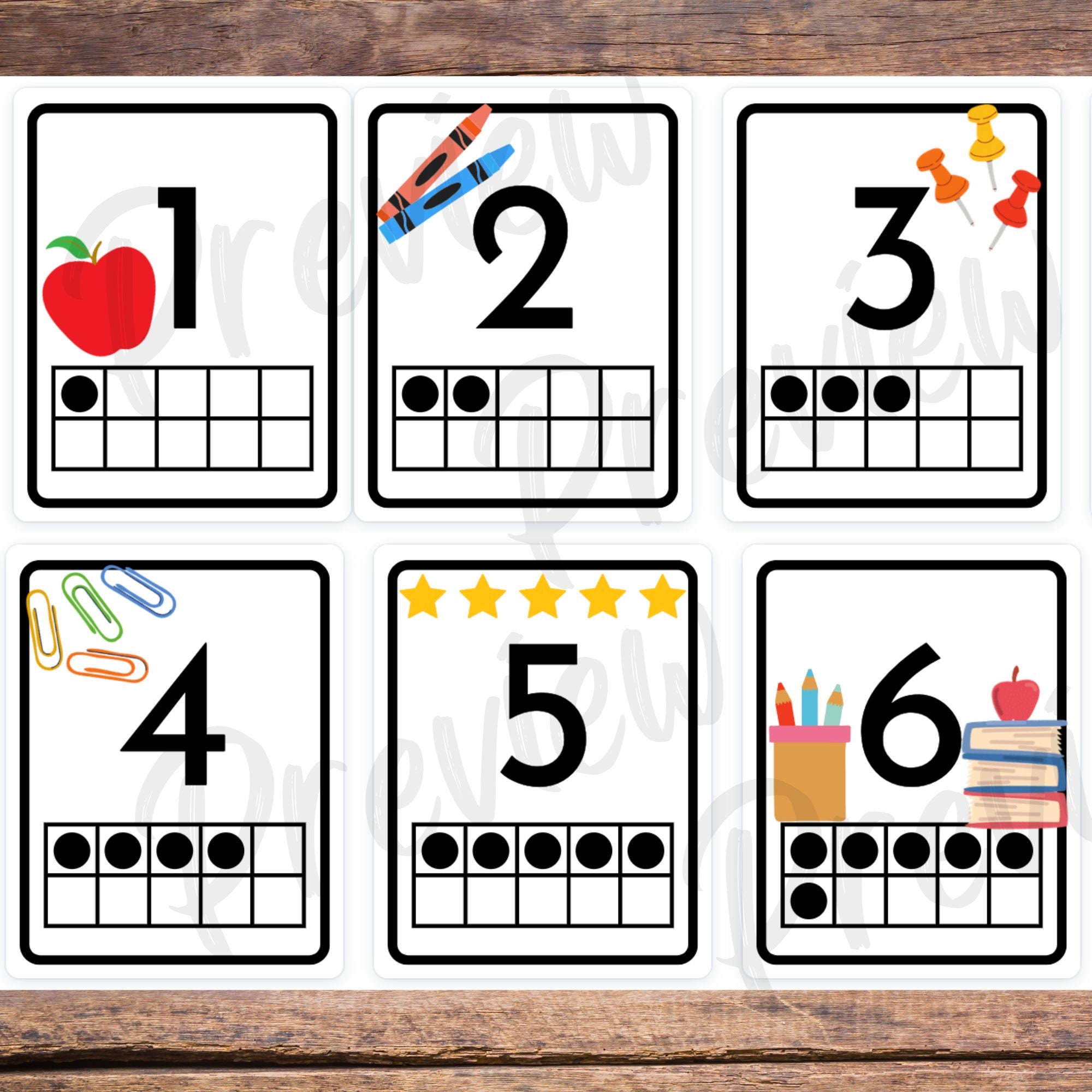 Editable Classroom Number Posters Template With Ten Frames and Counting ...
