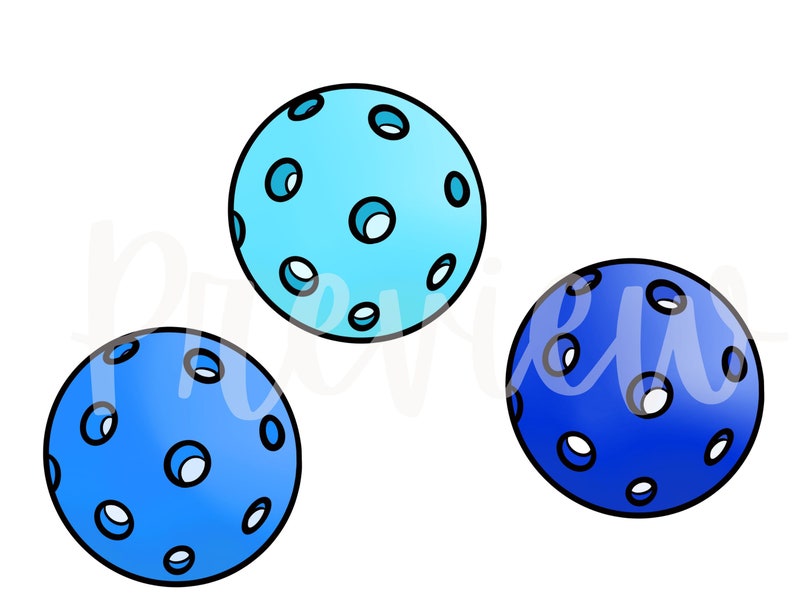 Pickleball Clip Art PNG and SVG Files for Commercial Use in a Greater ...