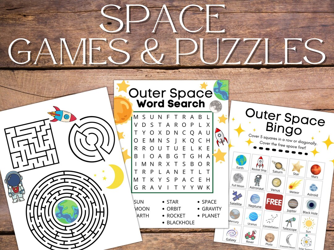 Space Games for Kids With Planets and Stars for a Space Birthday Party ...