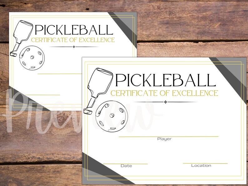 Pickleball Award Bundle With Fancy Certificate or Funny Pickle Players ...