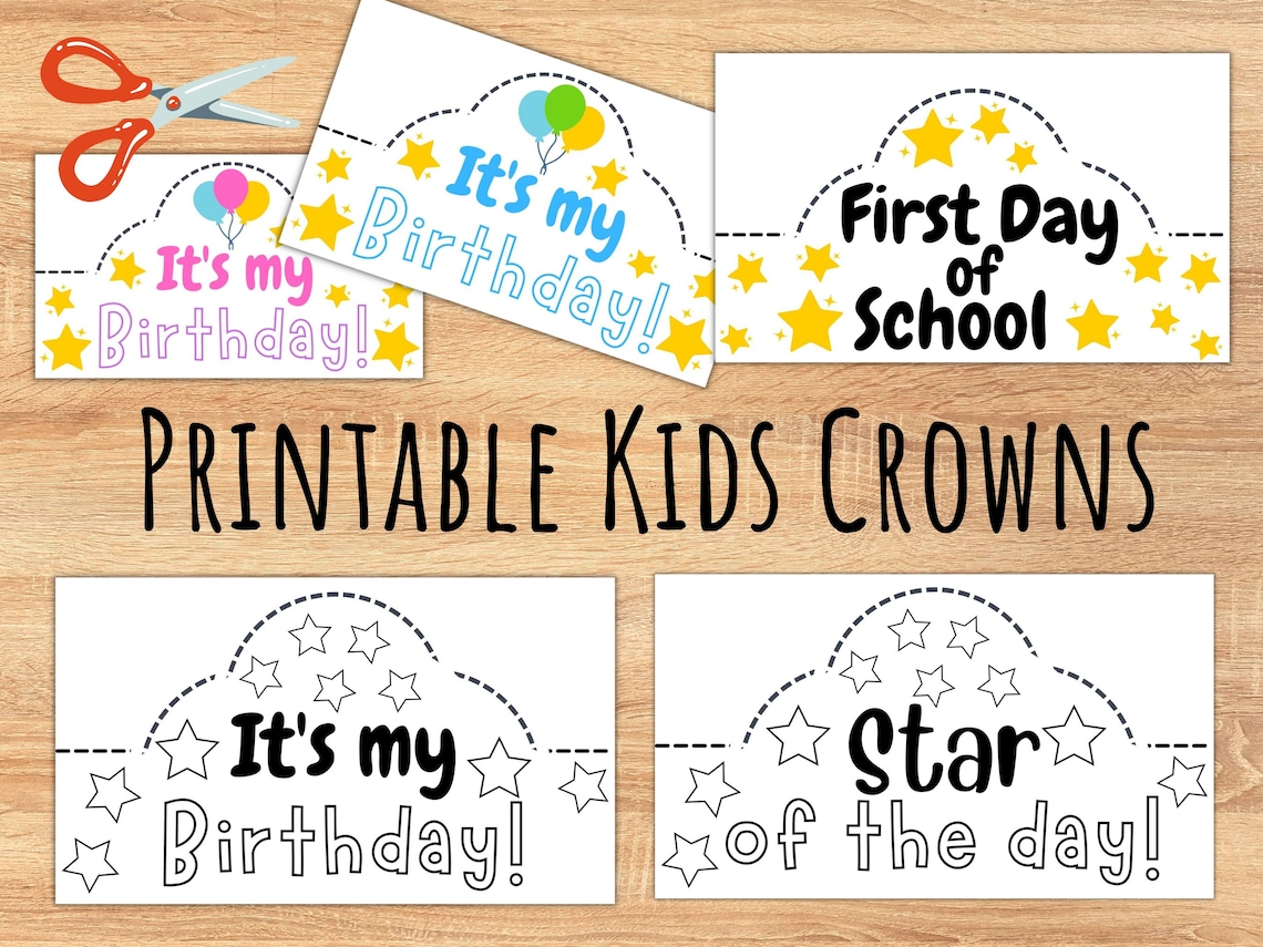 Last Day of School Crowns Star of the Day It's My Birthday Hat and ...