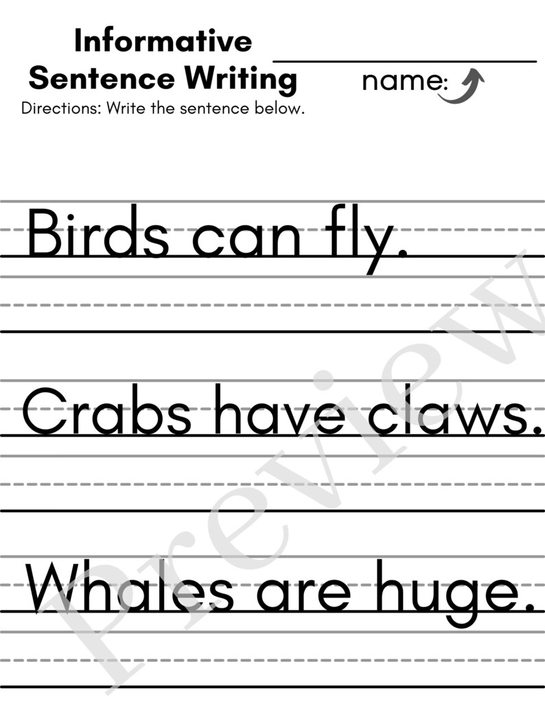 Writing Worksheets for Primary Grades TK, Kindergarten, First Grade for ...