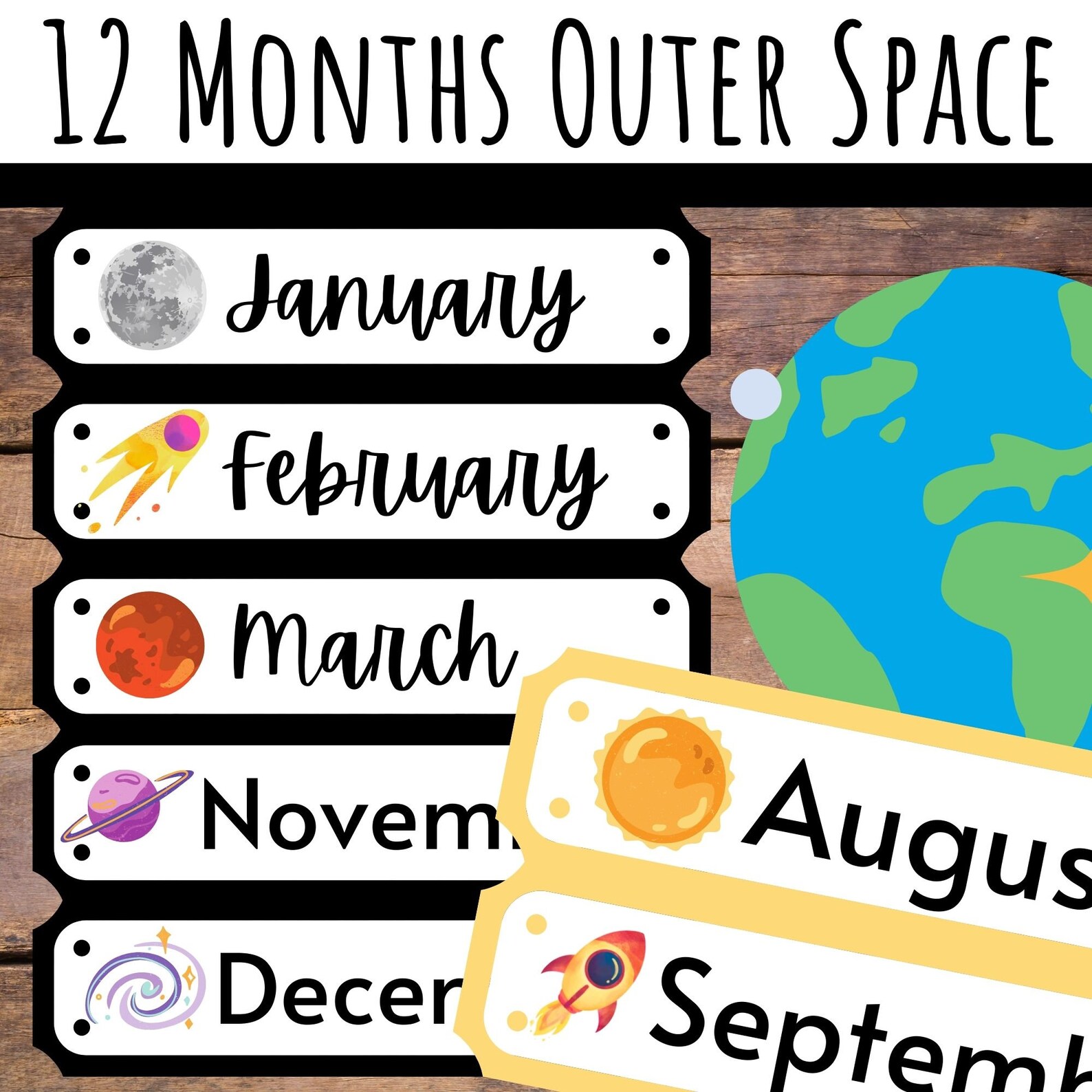 Outer Space Classroom Decor With Days of the Week Daily Schedule ...