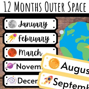 Outer Space Classroom Decor With Days of the Week Daily Schedule ...