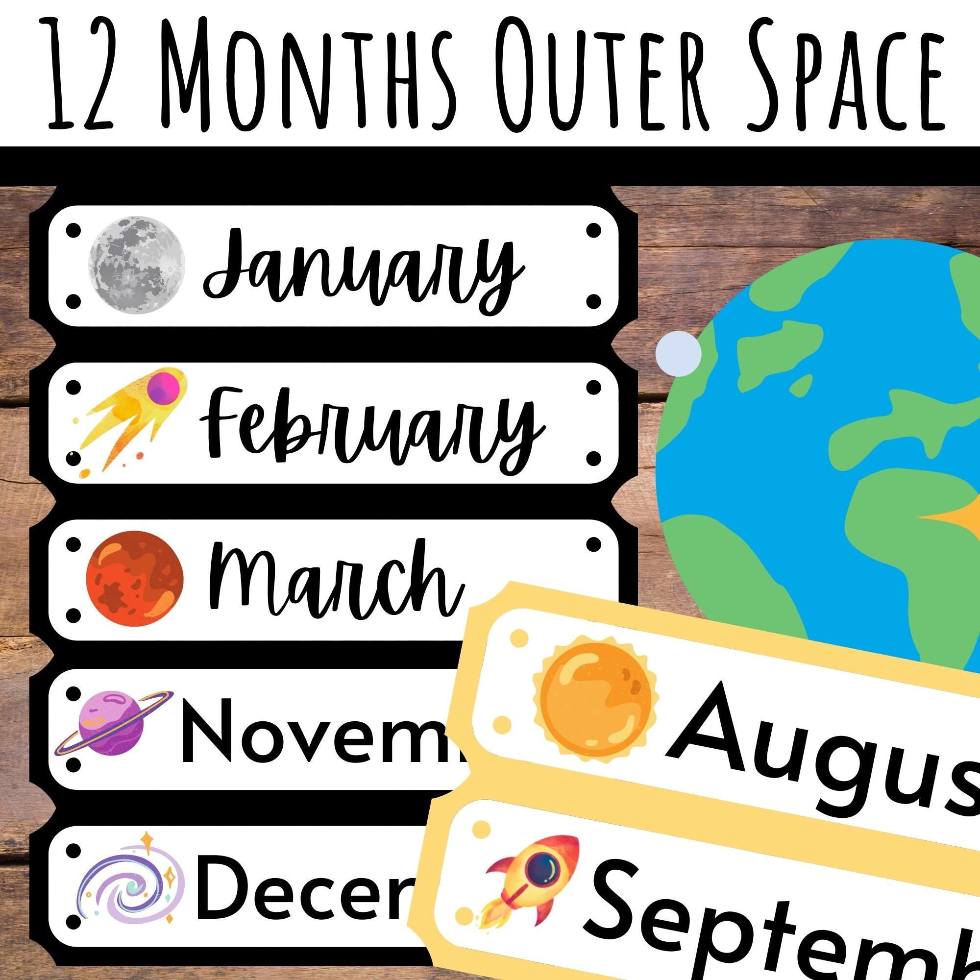Outer Space Classroom Decor With Days of the Week Daily Schedule ...