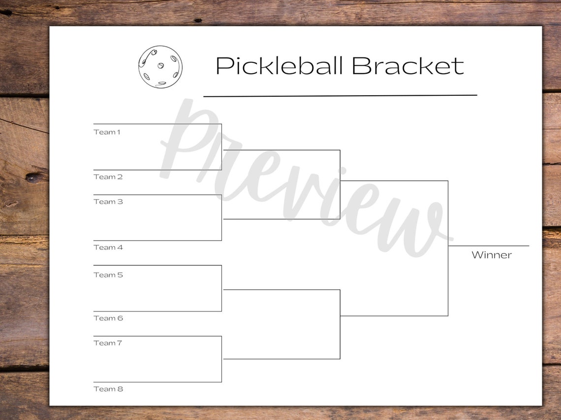 Pickleball Scorecard and Bracket Bundle With Tournament or Game Awards ...