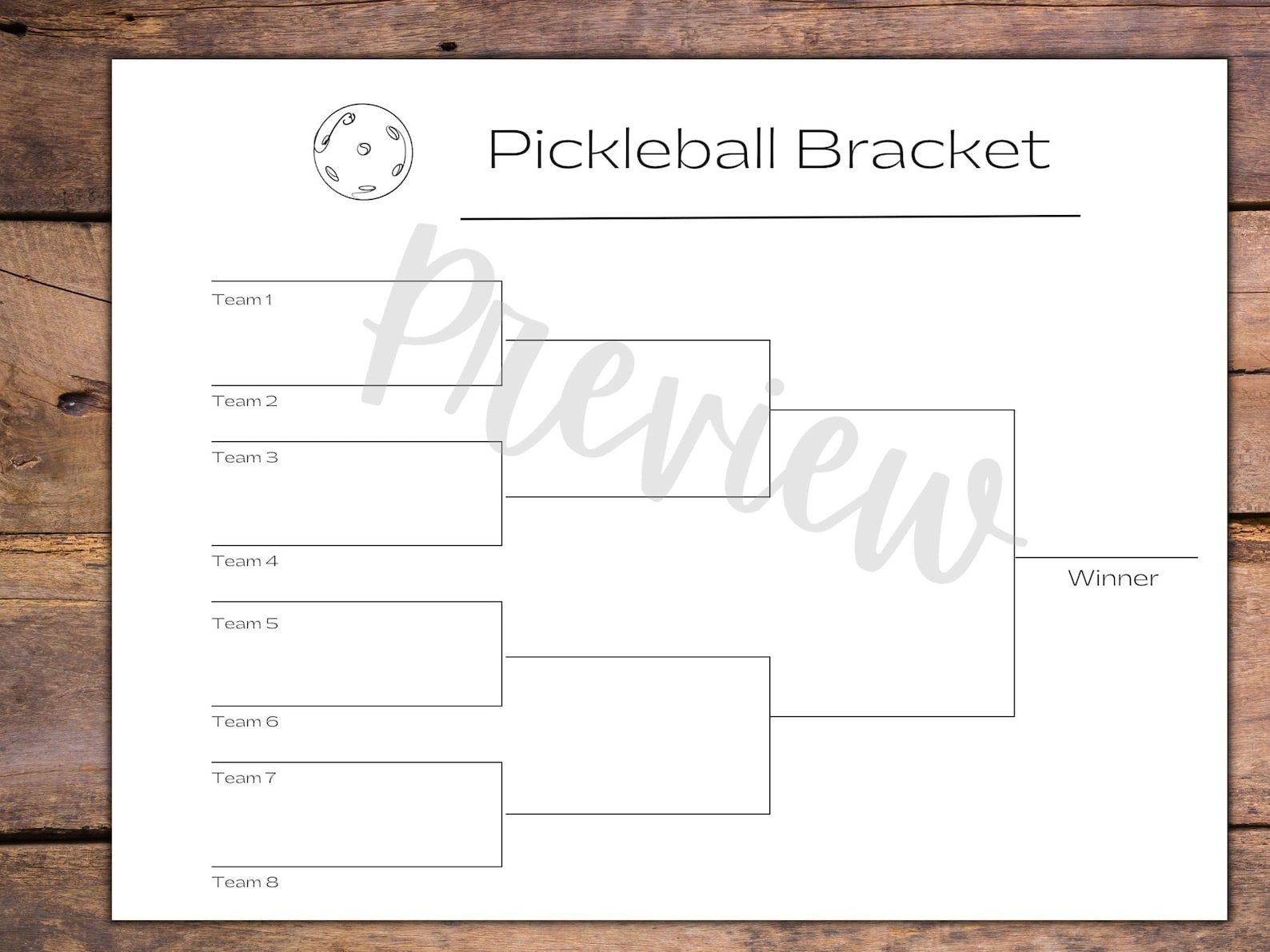 Pickleball Scoresheet and Bracket Award Bundle With Certificate for a ...