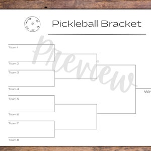 Pickleball Bracket Scoresheet and Award Bundle With Certificate for a ...