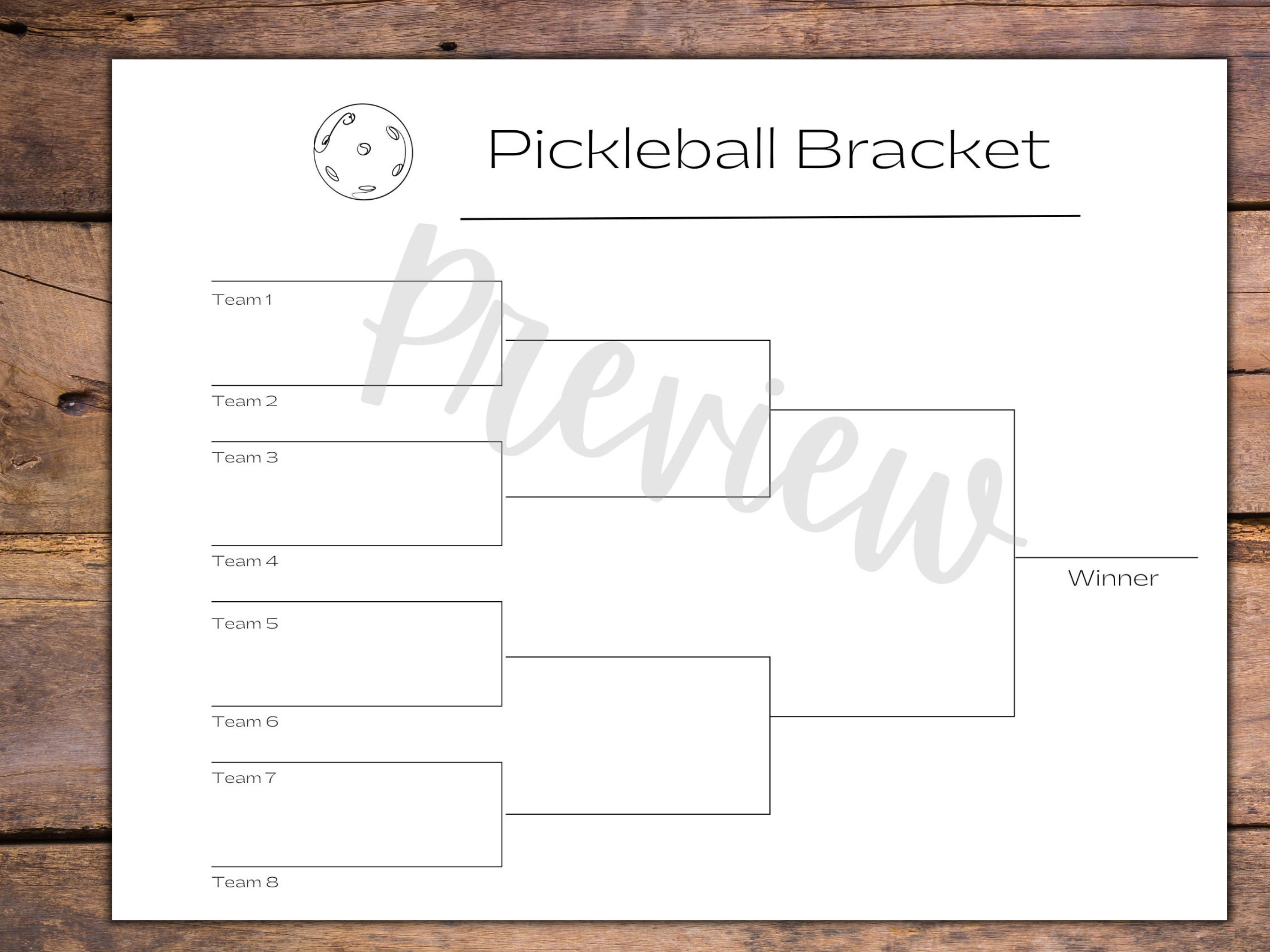 Pickleball Scoresheet and Bracket Award Bundle With Certificate for a ...