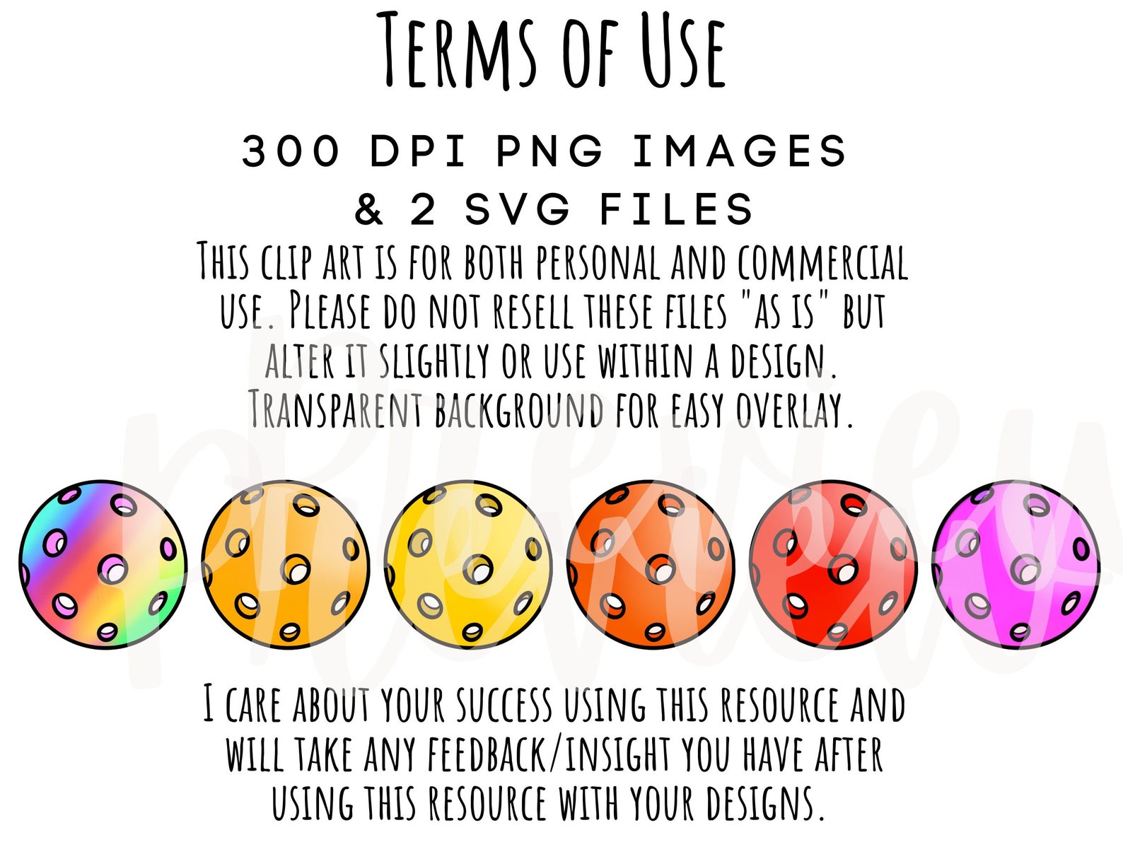 Pickleball Balls Clip Art PNG and SVG Files for Commercial Use in a ...