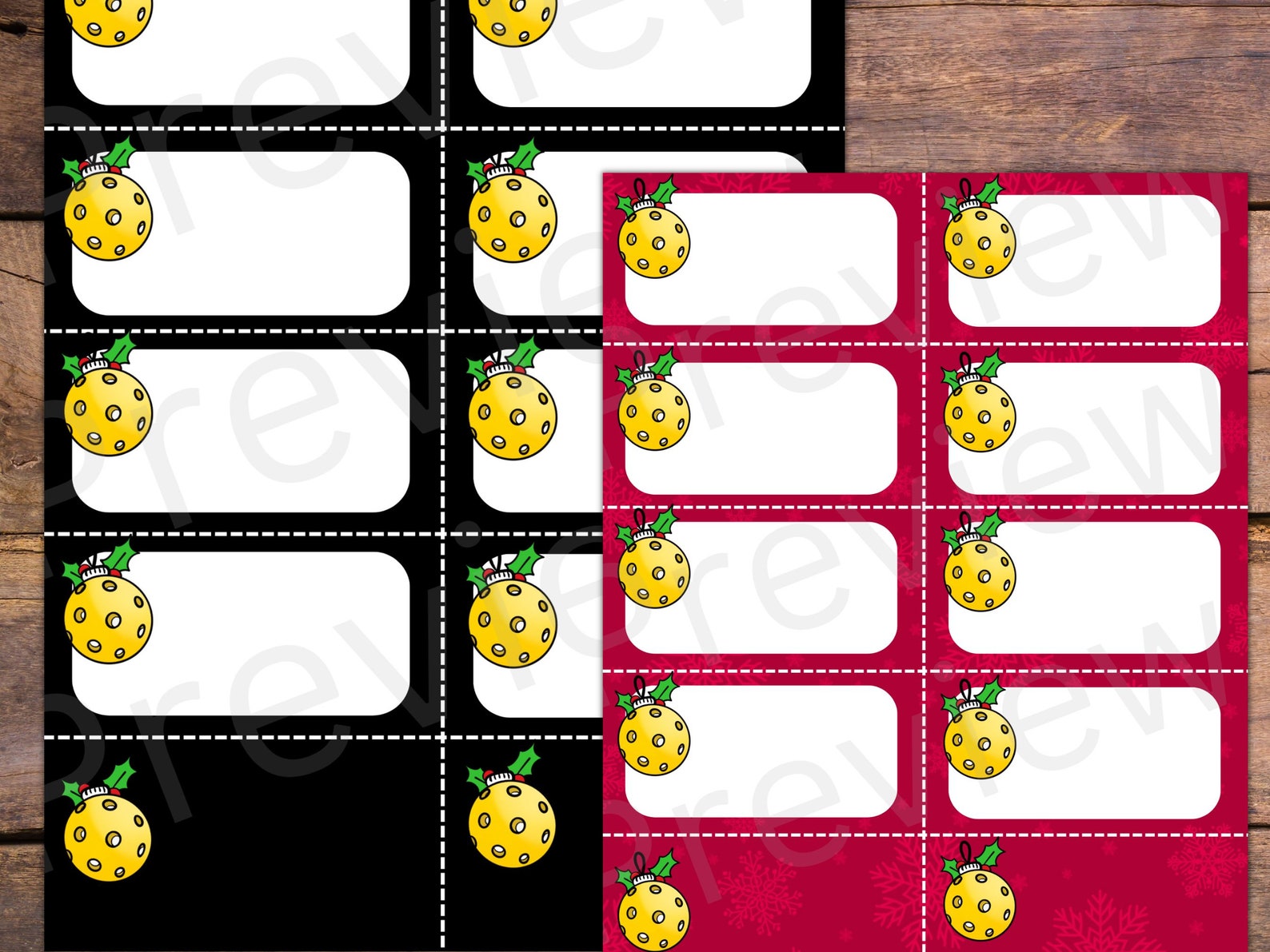 Pickleball Gift Tags With Colorful Options Download Print and Cut Out ...