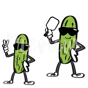 Pickle Art With a Peace Sign, Pickleball Paddle and Santa Hat for Fun ...