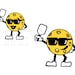 Funny Pickleball Clip Art for Commercial Use PNG Files Yellow ...