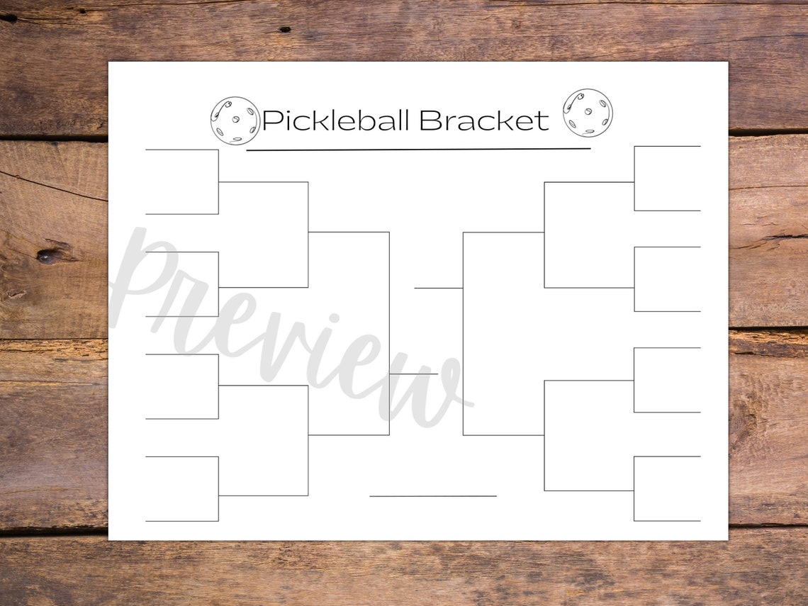 Pickleball Scorecard and Bracket Bundle With Tournament or Game Awards ...