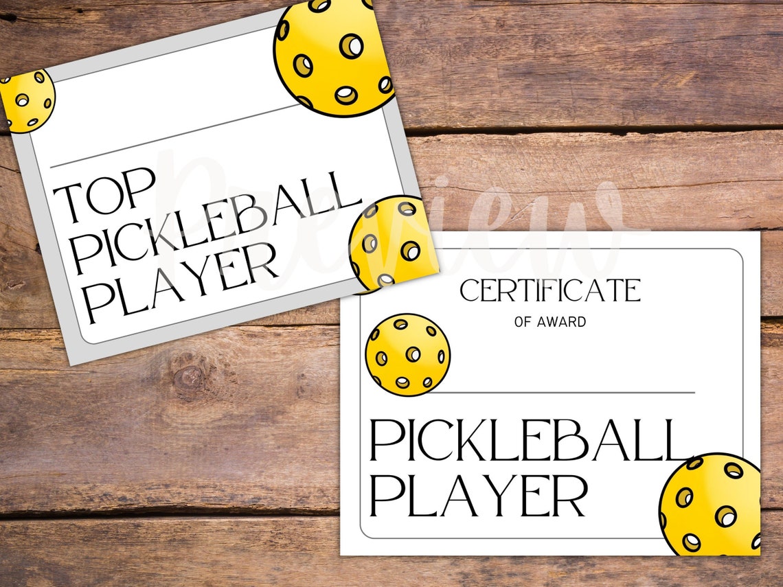 Pickleball Award Bundle With Fancy Certificate or Funny Pickle Players ...