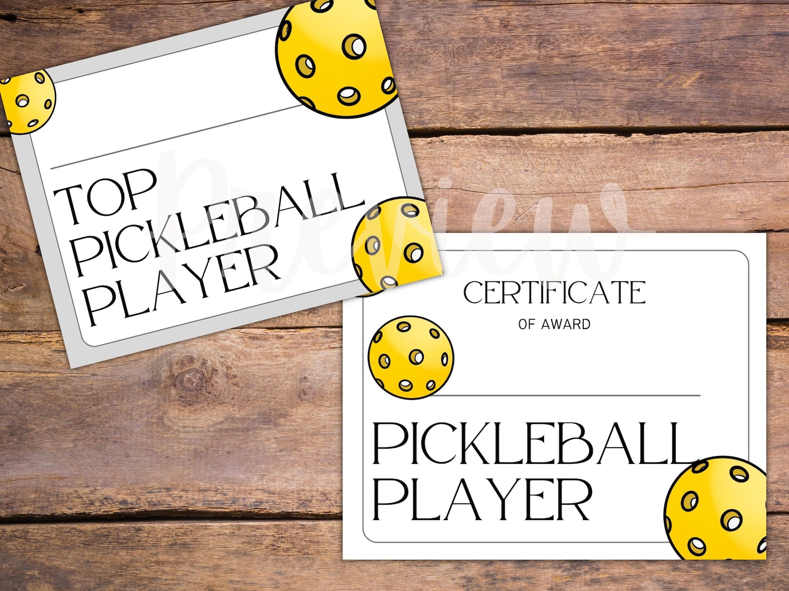 Pickleball Award Bundle With Fancy Certificate or Funny Pickle Players ...