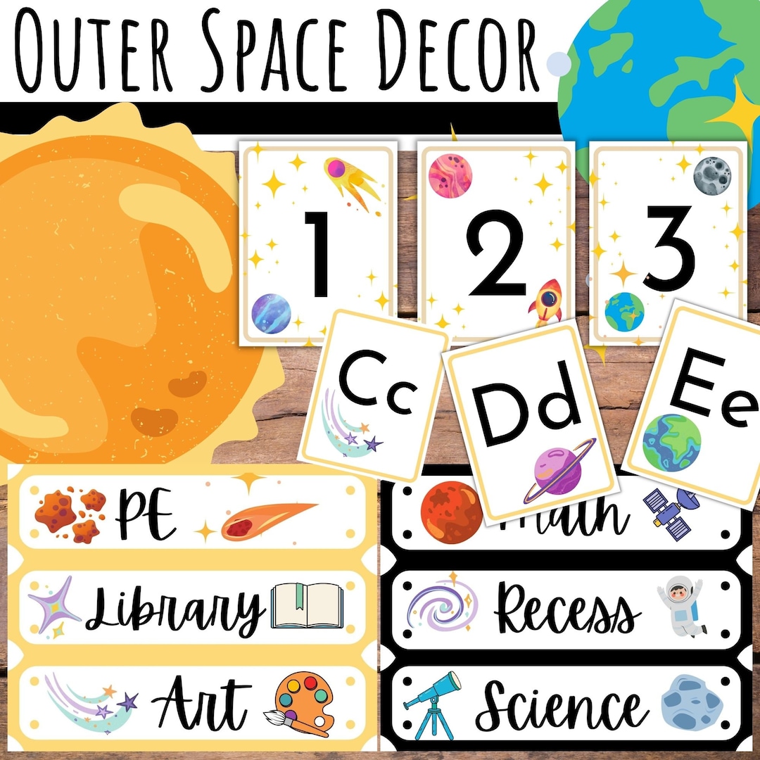 Outer Space Classroom Decor With Days of the Week Daily Schedule ...