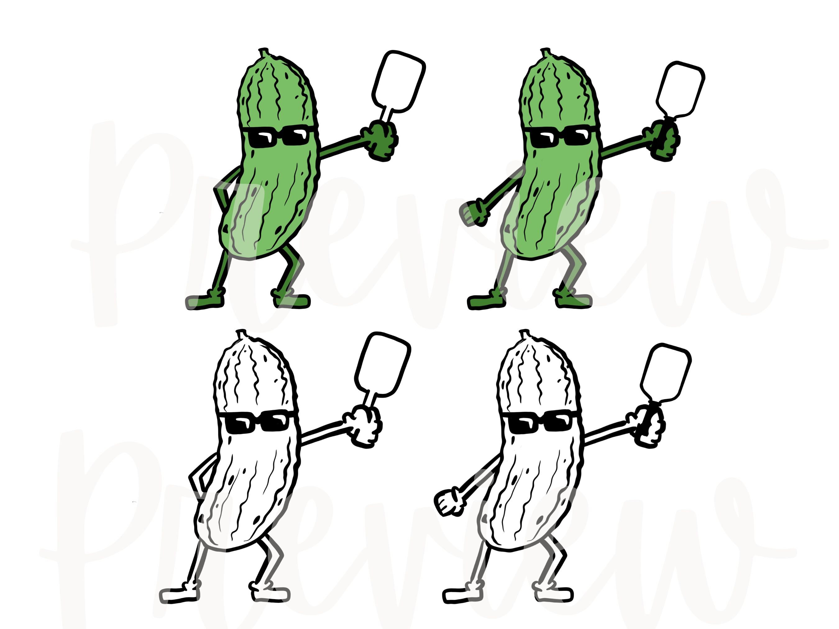 Pickleball Clip Art Bundle for Commercial Use PNG Files With Funny ...