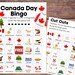 Printable Canada Day Bingo Game With Colorful Images for a Party Game ...