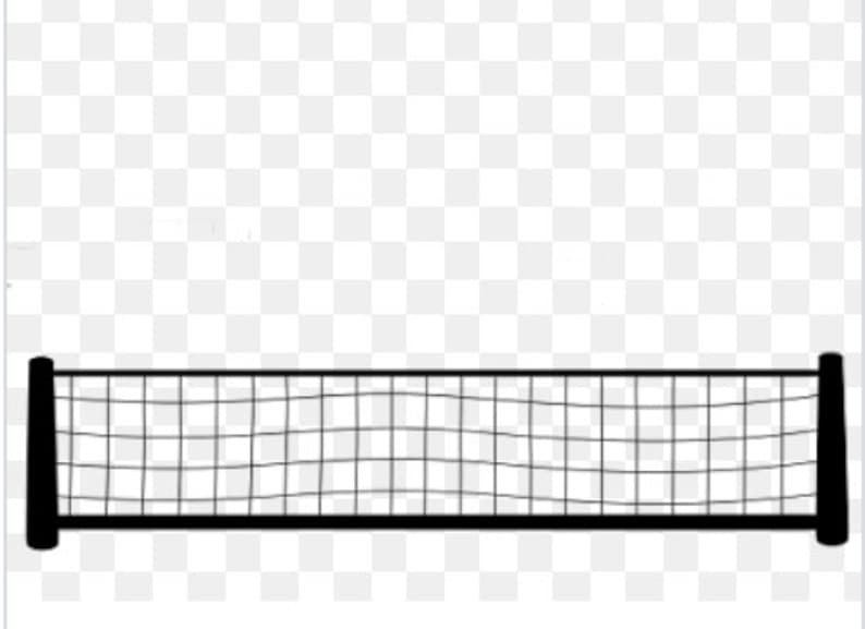 Pickleball Nets and Courts With Black & White Outlines Pickleball Clip ...