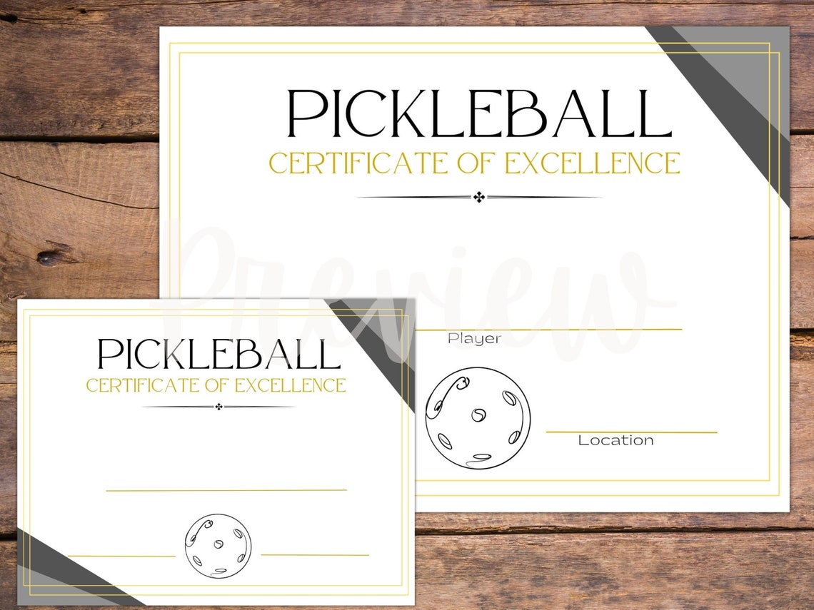 Pickleball Award Bundle With Fancy Certificate or Funny Pickle Players ...