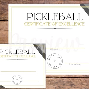 Pickleball Award Bundle With Fancy Certificate or Funny Pickle Players ...