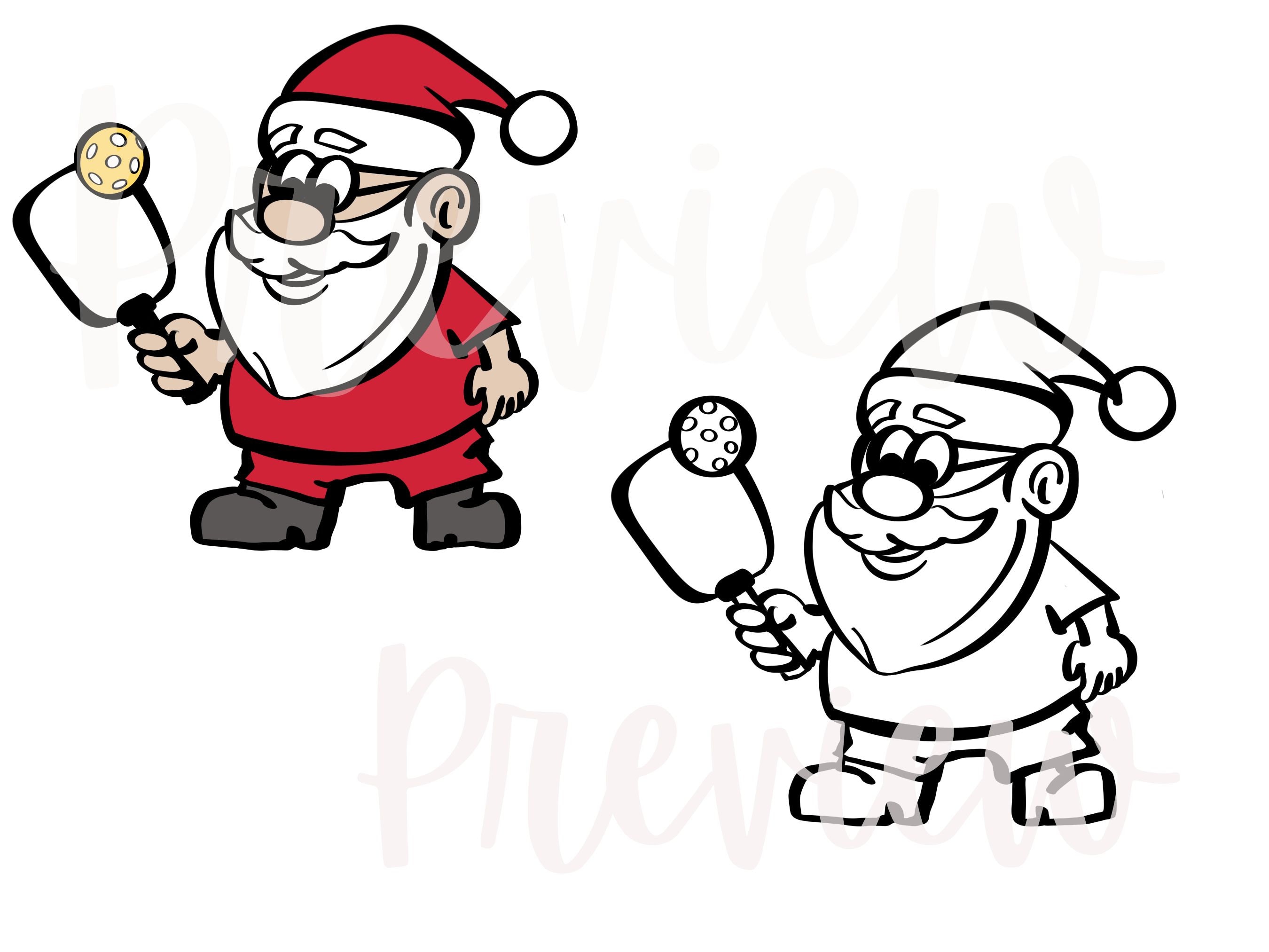 BIG BUNDLE of Christmas Pickleball Clip Art for Holiday Designs With a ...
