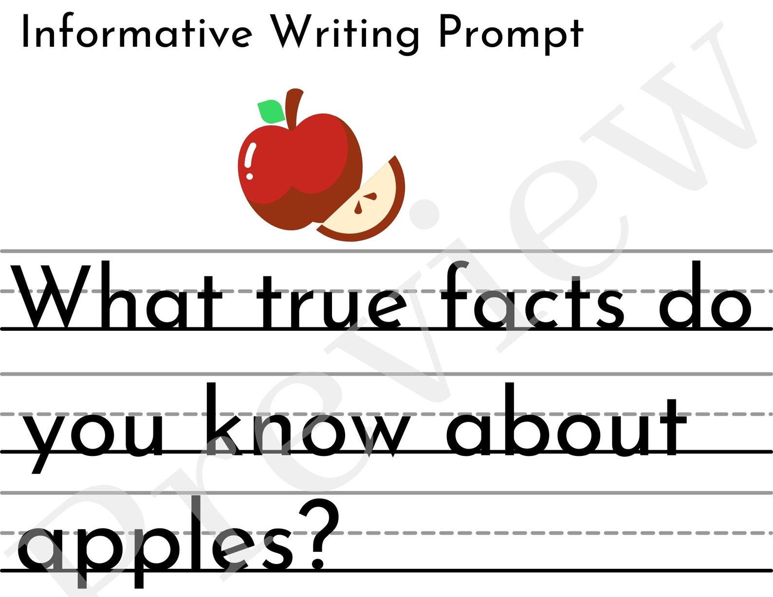 Printable Apple Writing Process With Informative Writing - Etsy