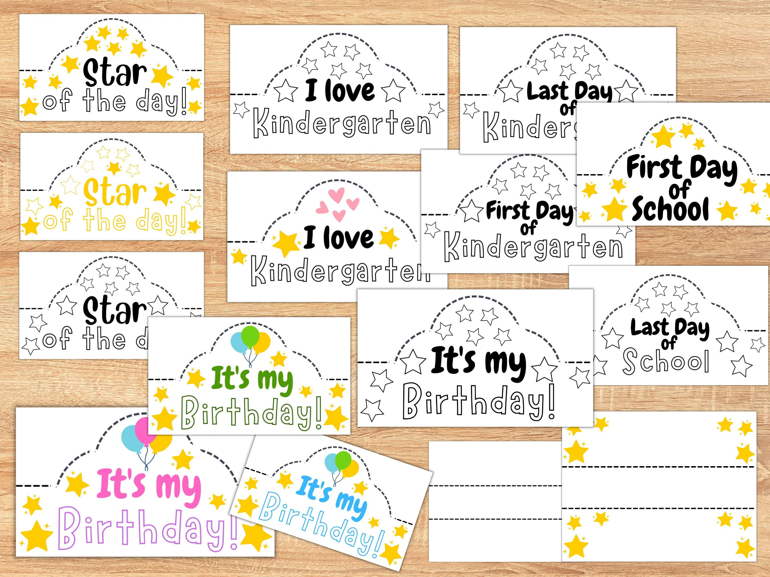 Last Day of School Crowns Star of the Day It's My Birthday Hat and ...