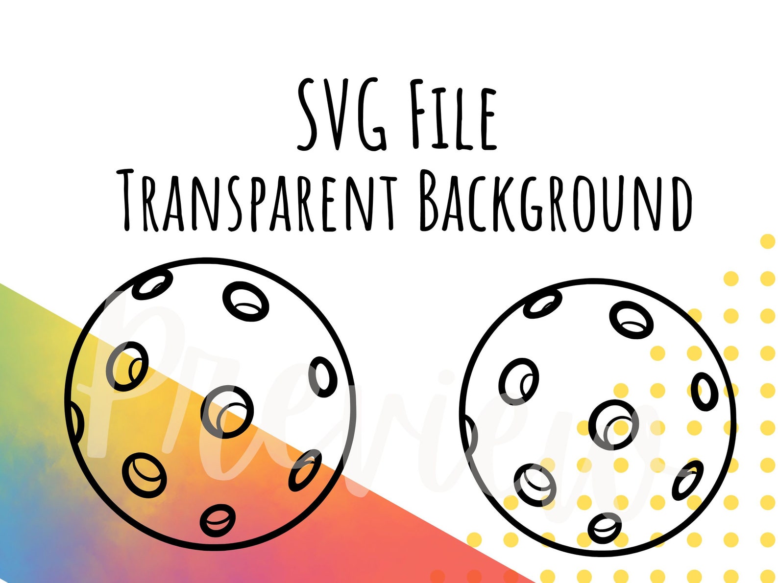 Pickleball Balls Clip Art PNG and SVG Files for Commercial Use in a ...