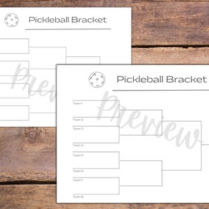Pickleball Bracket Scoresheet and Award Bundle With Certificate for a ...