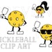 Funny Pickleball Clip Art for Commercial Use PNG Files Yellow ...