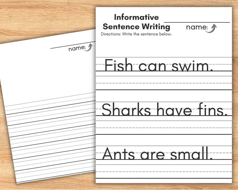Writing Worksheets for Primary Grades TK, Kindergarten, First Grade for ...