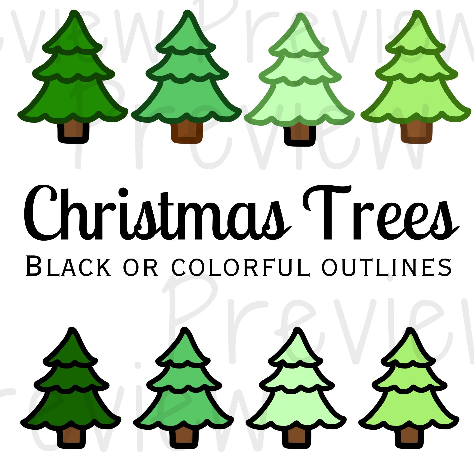 Christmas Clip Art in 30 Colors for Holiday Designs Christmas - Etsy