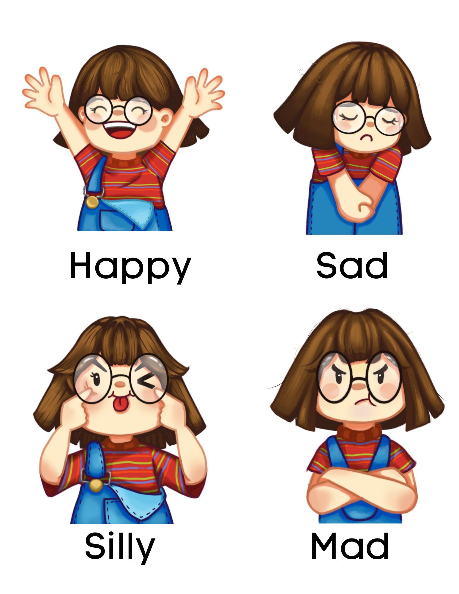 Kids Writing Practice Writing Journal for Feelings With Emotion Posters ...