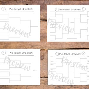 Pickleball Scorecard and Bracket Bundle With Tournament or Game Awards ...