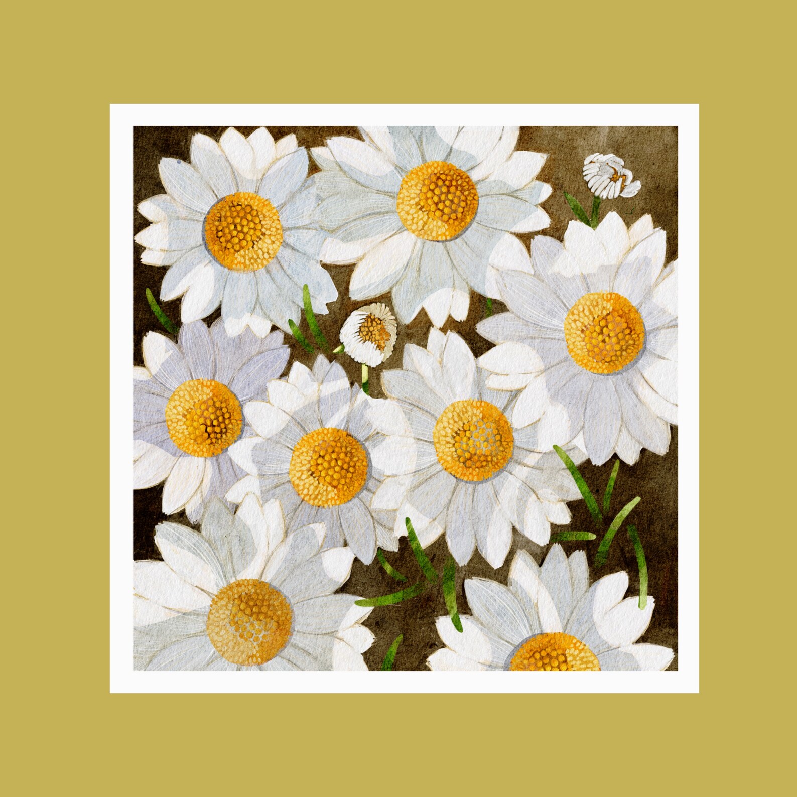 Daisy Birth Flower Wall Art Entryway Flower Prints Wall Decor Living ...