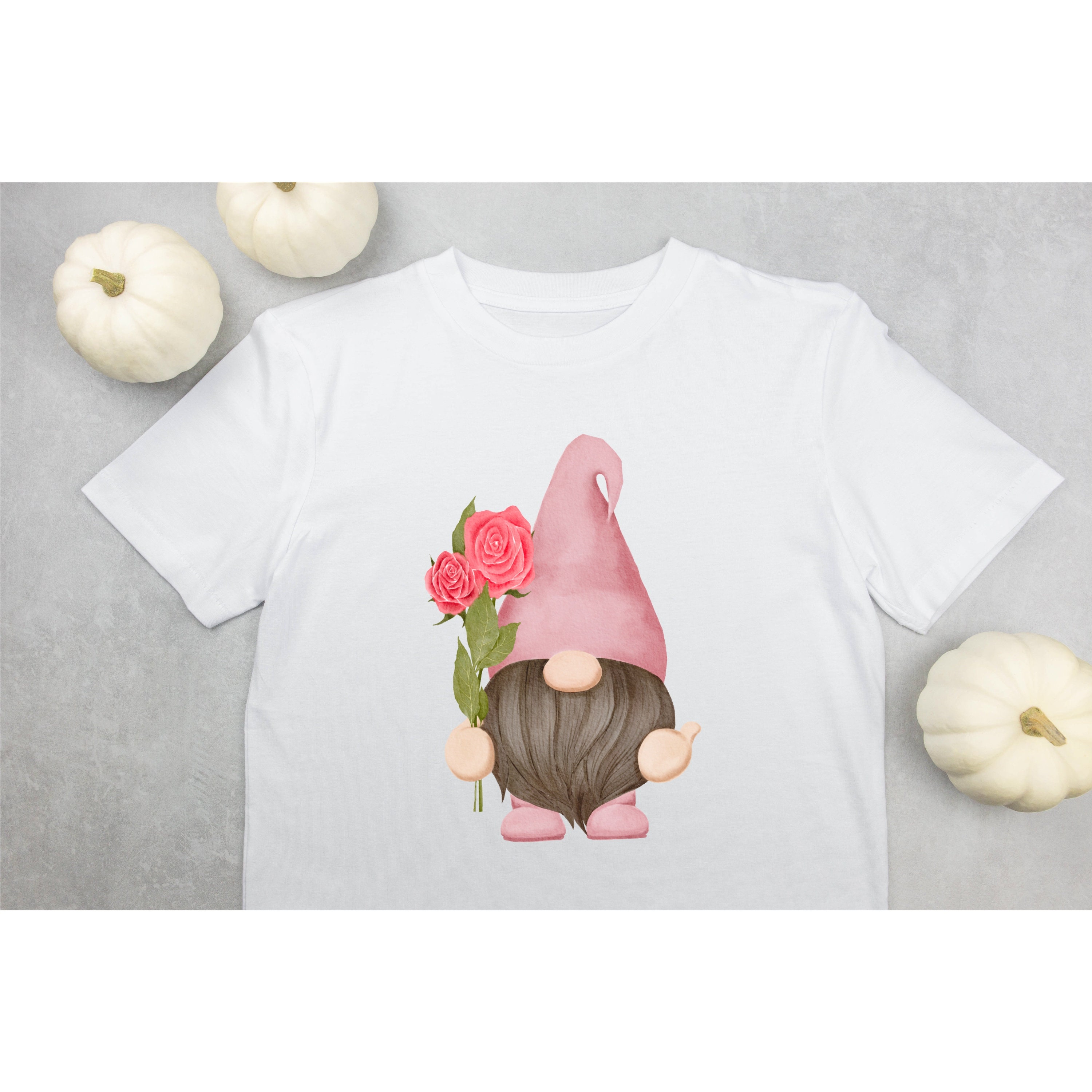 Pink Gnome PNG | Birth Flower Clipart | Birthday Gnome Gifts | Gnome ...