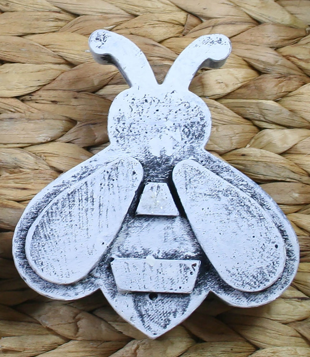 Concrete Bee Garden Ornament, Wall Hanging, Plain or Painted, With ...