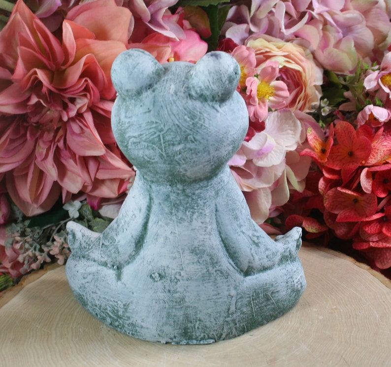 Concrete Frog Statue, Cement Figurine, Garden Decor, Plain or Painted ...