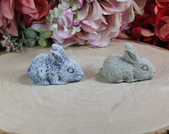 Lot of 3 Cement Bunny Rabbit Set Garden Decoration Statue Concrete ...