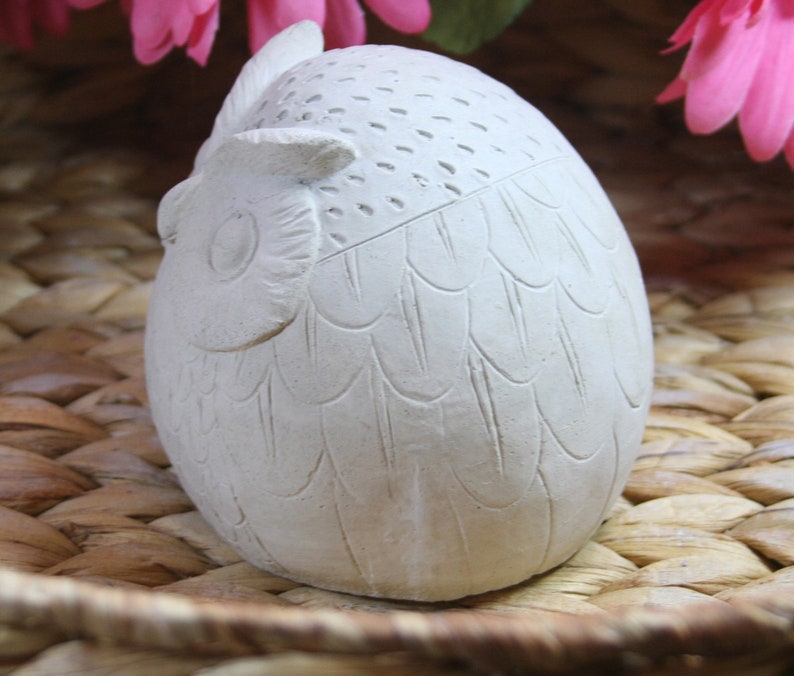 Round Owl Garden Statue, Concrete Owl, Cement Garden Owl - Etsy