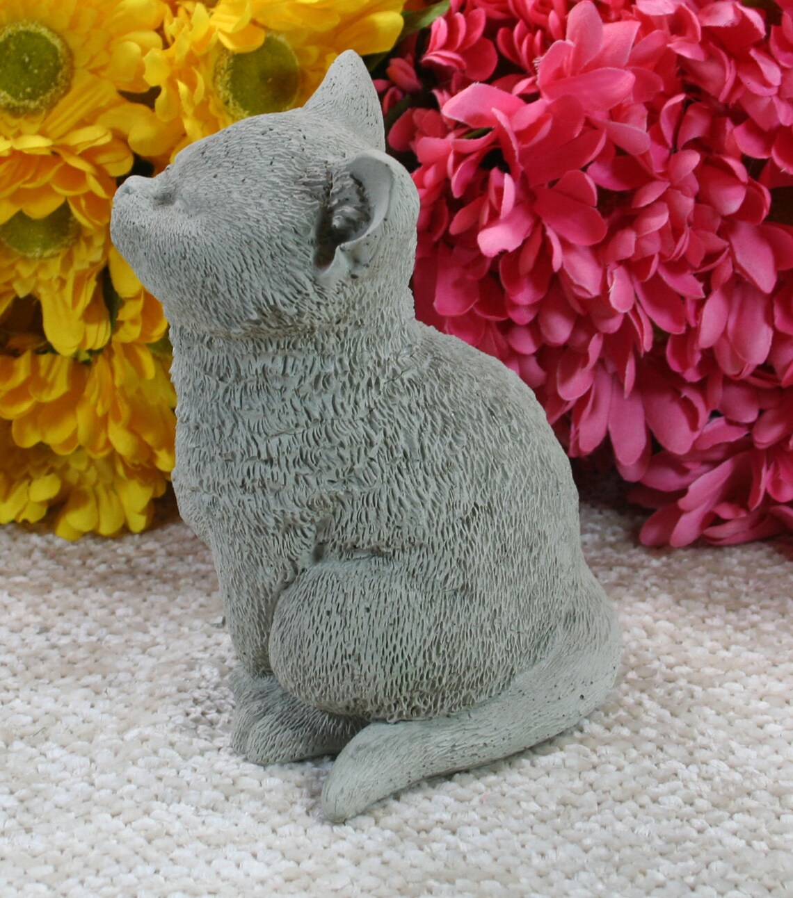 Cat Garden Statue Concrete Cement Cat Figurine Deck Patio - Etsy