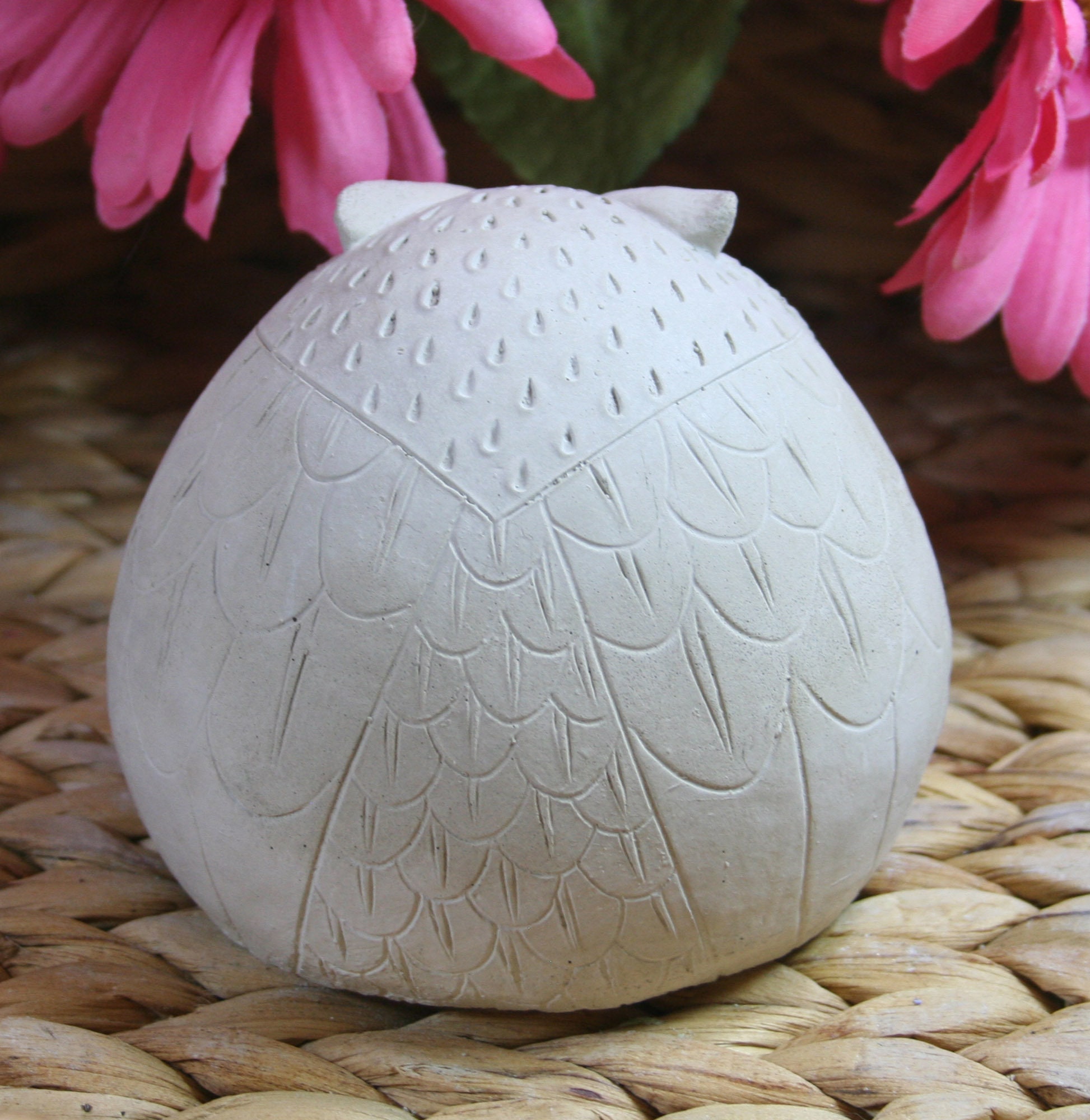 Round Owl Garden Statue, Concrete Owl, Cement Garden Owl - Etsy